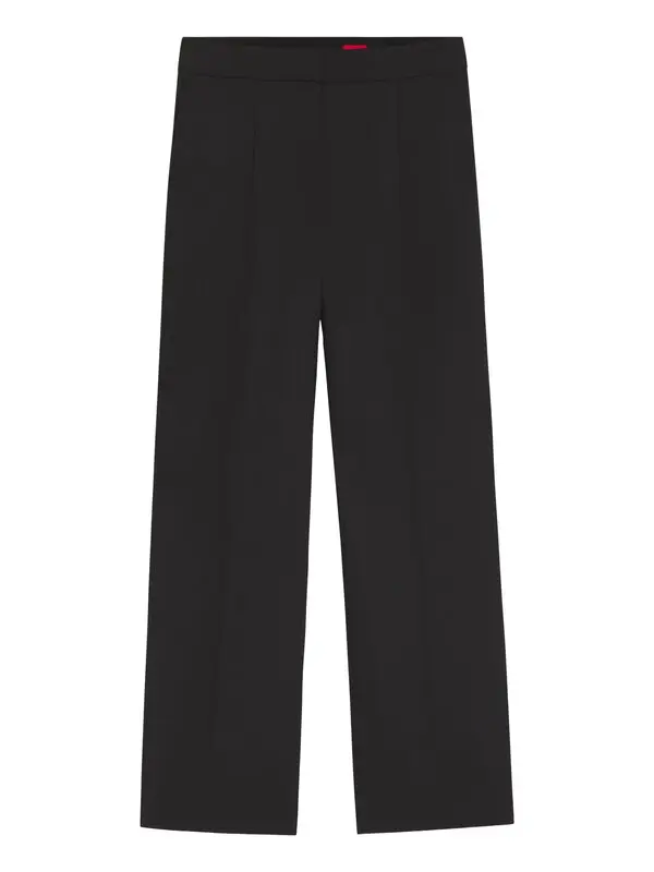 Hugo Regular-fit Wide-leg Trousers - Black
