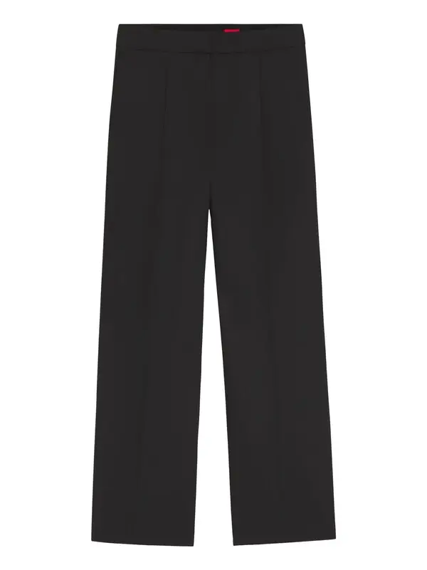 Hugo Regular-fit Wide Leg Trousers - Black