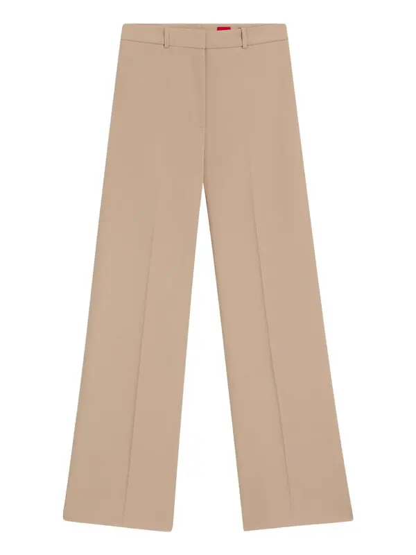 Hugo Regular-fit Wide-leg Trousers - Light Brown