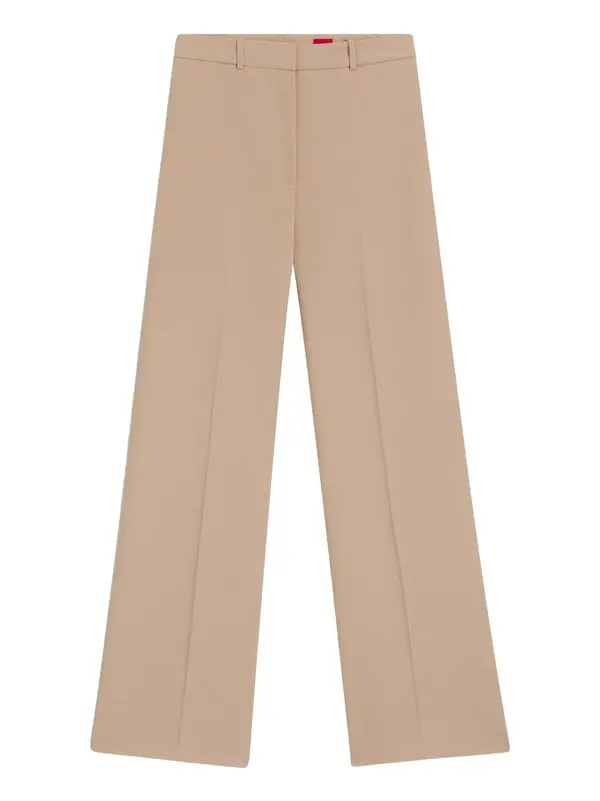 Hugo Regular-fit Wide Leg Trousers - Light Brown