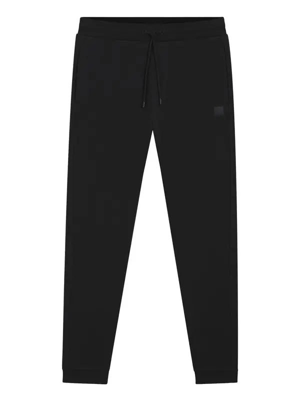 BOSS Cotton-terry Sweatpants With Logo Patch - Black
