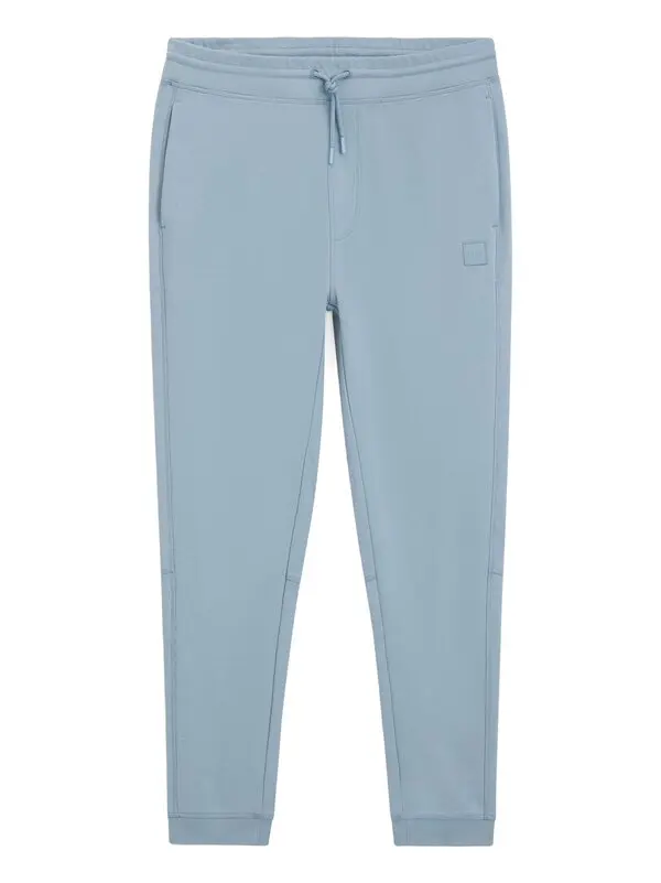 BOSS Cotton-terry Sweatpants With Logo Patch - Light Blue