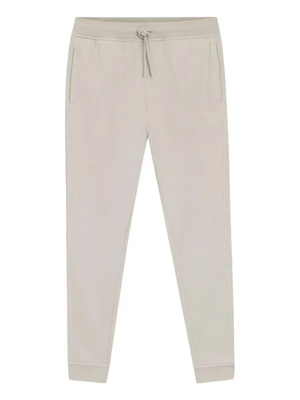 BOSS Cotton-terry Sweatpants With Logo Patch - Light Grey