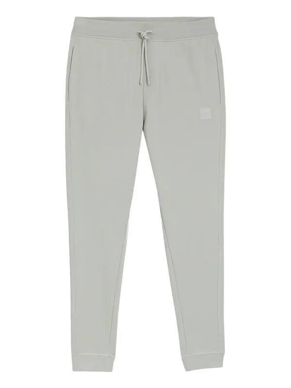 BOSS Cotton-terry Sweatpants With Logo Patch - Silver
