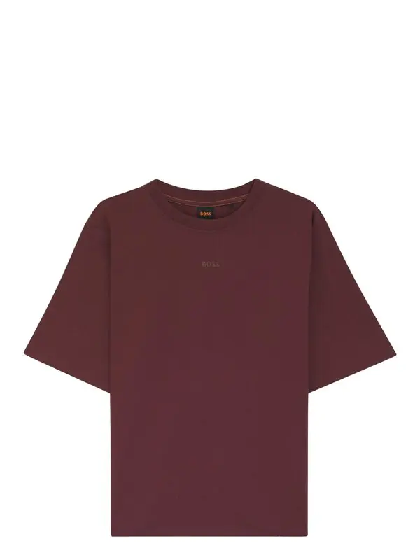BOSS Cotton-jersey T-shirt - Dark Brown