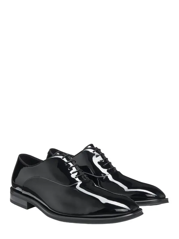 BOSS Patent Leather Oxford Shoes - Black