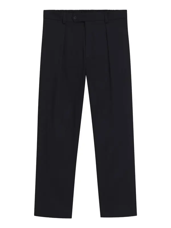 BOSS Trousers In Stretch Cotton - Dark Blue