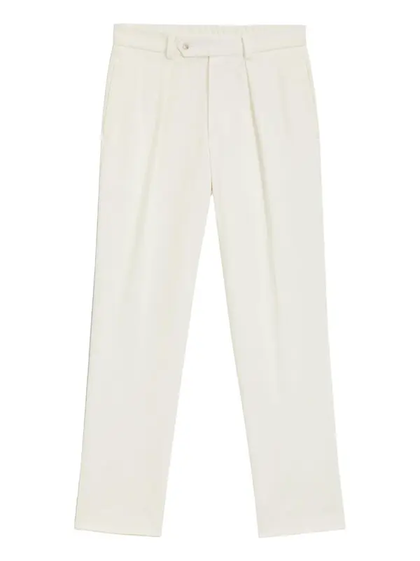 BOSS Trousers In Stretch Cotton - White