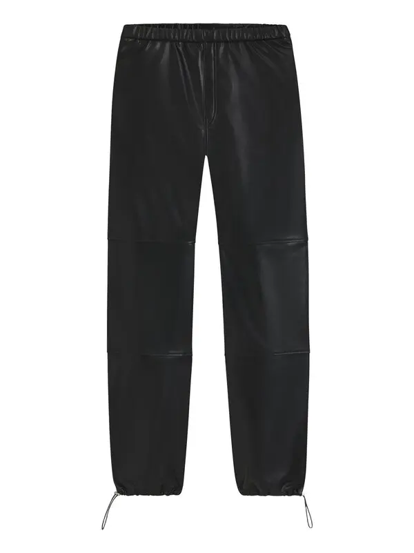 Hugo Wide-leg Faux Leather Trousers - Black