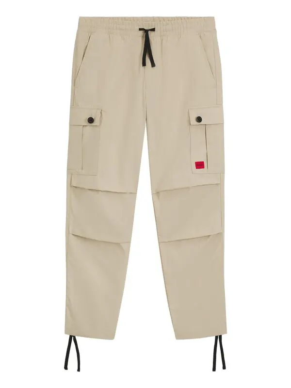 Hugo Slim-fit Ripstop Cargo Trousers - Beige