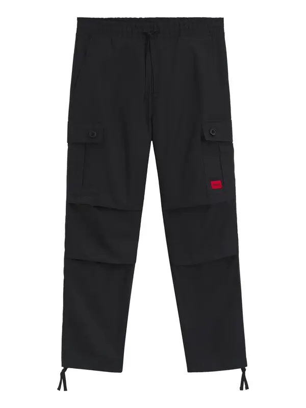 Hugo Slim-fit Ripstop Cargo Trousers - Black