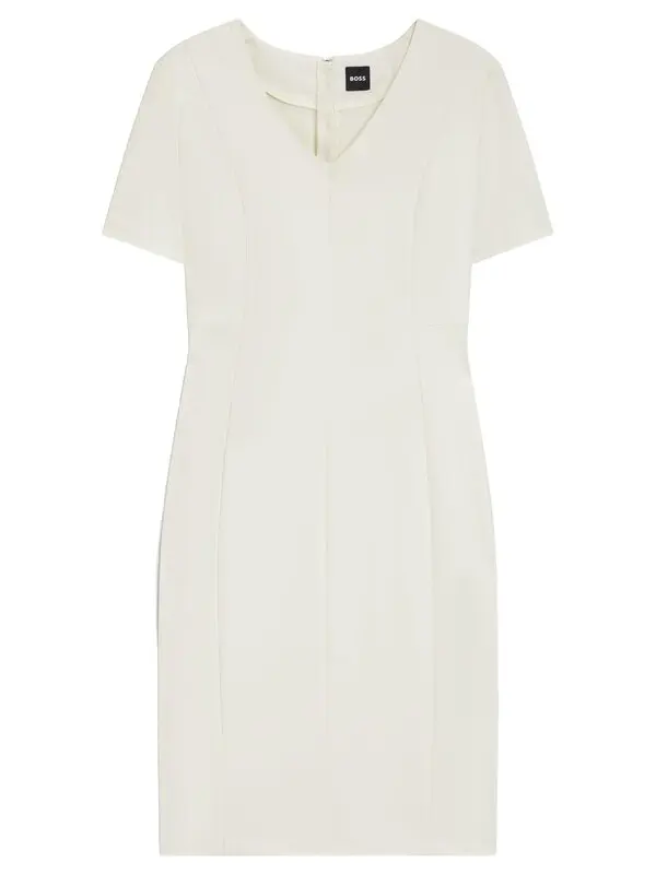 BOSS Slim-fit Stretch-fabric Dress - White