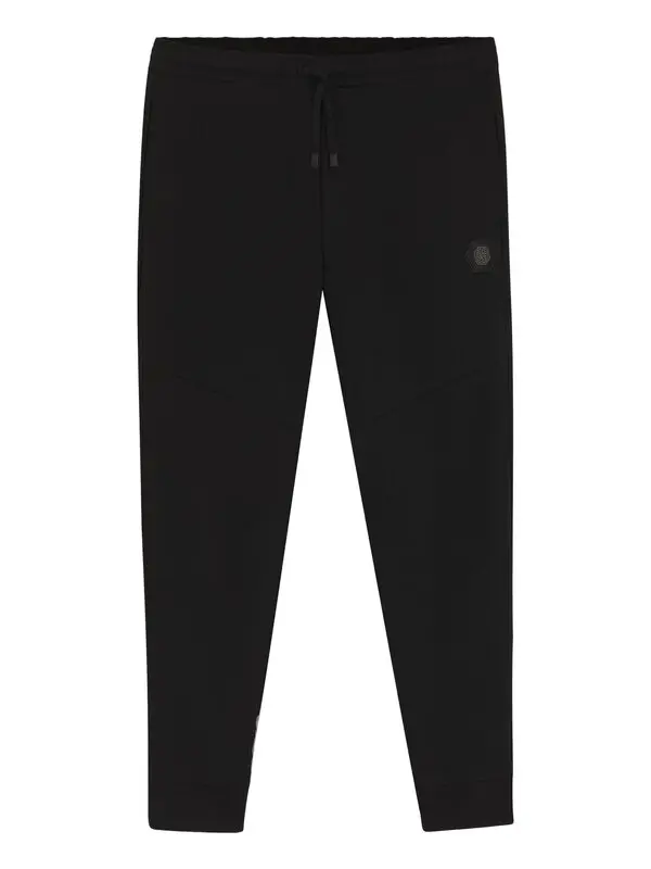 BOSS Cotton-blend Tracksuit Bottoms With Double B Monogram - Black