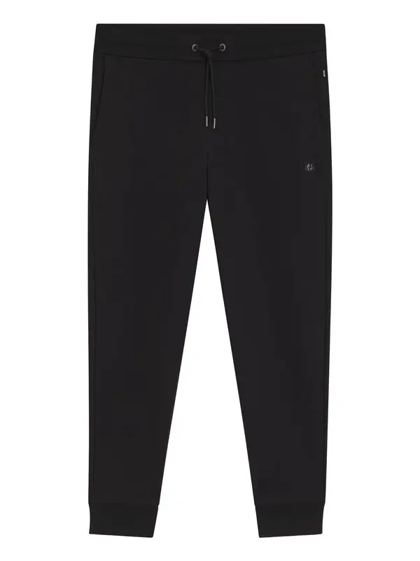 BOSS Cotton-blend Tracksuit Bottoms With Double B Monogram - Black