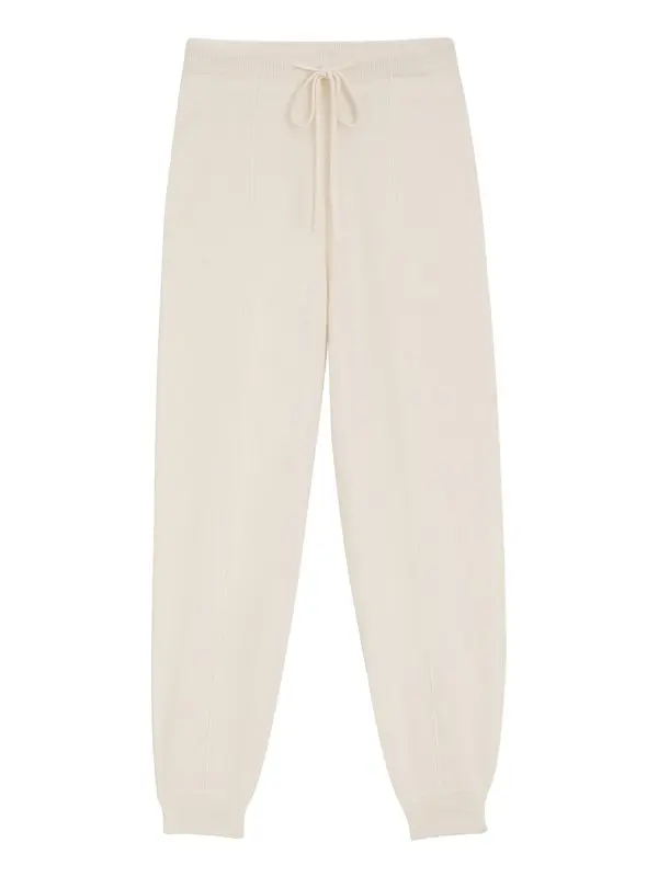 BOSS Cashmere Tracksuit Bottoms - White