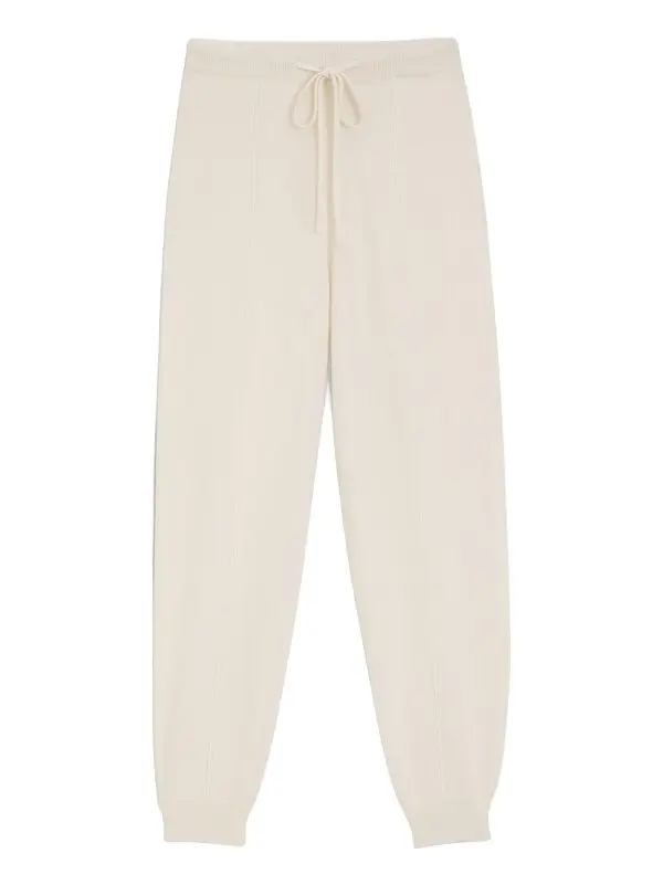 BOSS Cashmere Tapered Fit Track Pants - White