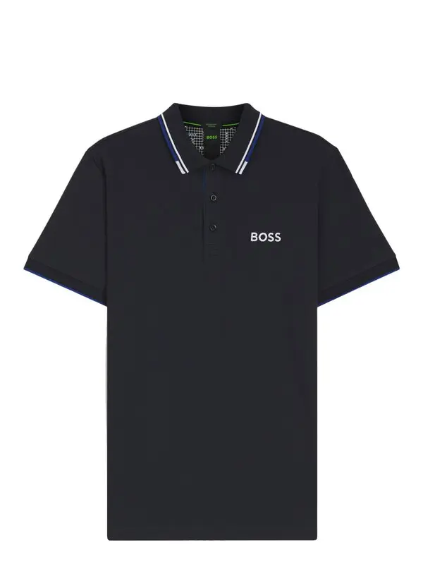 BOSS Active Paddy Regular-fit Polo Shirt In Quick-dry Stretch Pique - Dark Blue