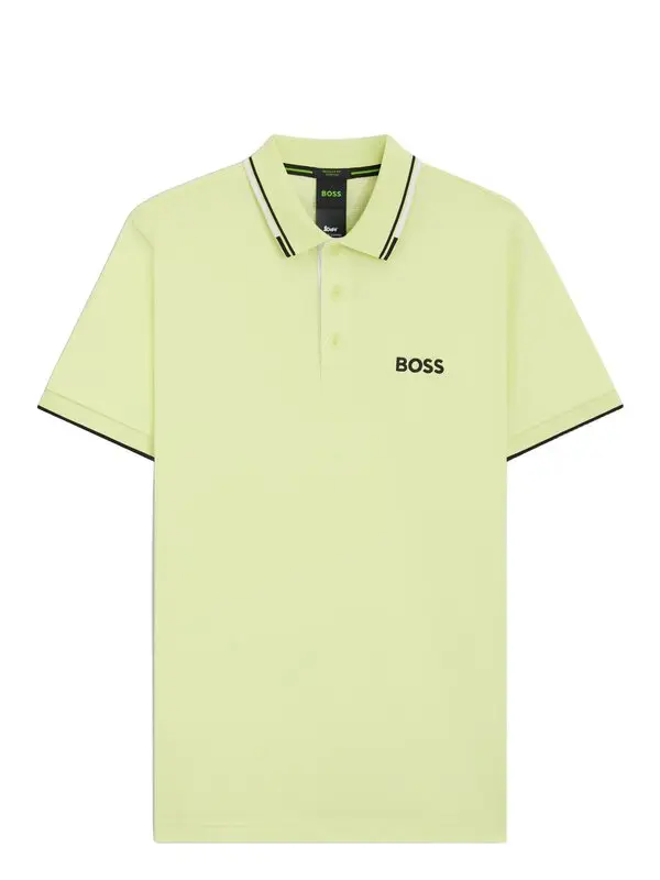 BOSS Active Paddy Regular-fit Polo Shirt In Quick-dry Stretch Pique - Light Green
