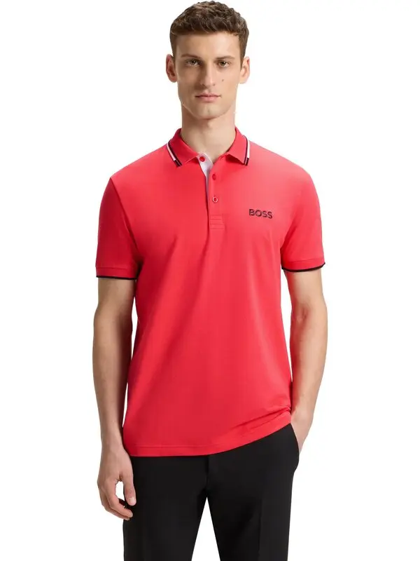 BOSS Active Paddy Regular-fit Polo Shirt In Quick-dry Stretch Pique - Light Red