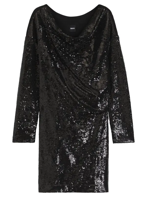 BOSS Sequin Mini Dress - Black