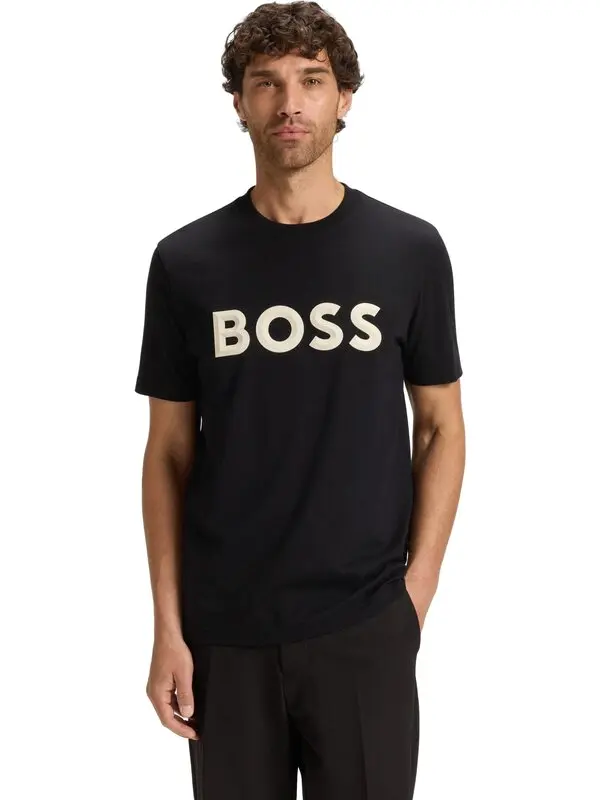 BOSS 3d-logo T-shirt In Cotton Jersey - Black