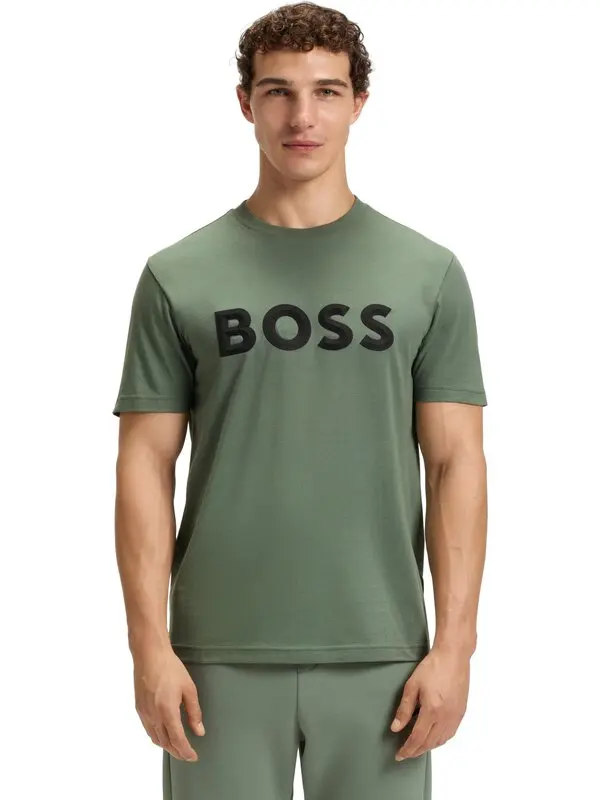BOSS 3d-logo T-shirt In Cotton Jersey - Light Green