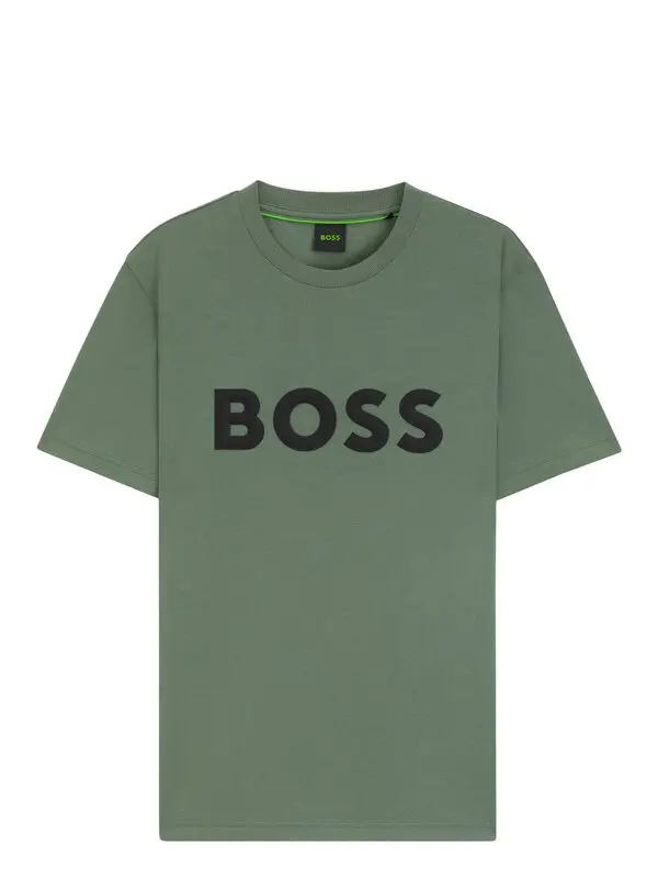 BOSS 3d-logo T-shirt In Cotton Jersey - Light Green