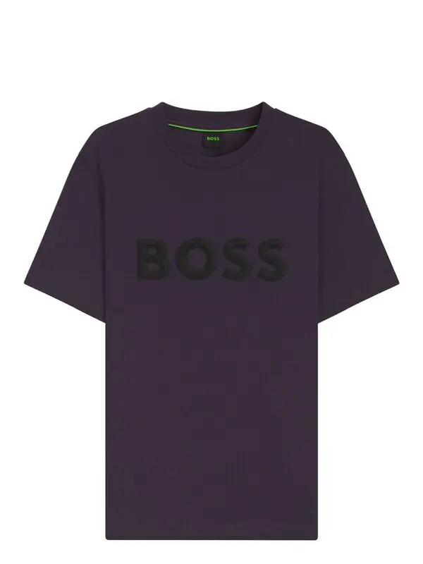 BOSS 3d-logo T-shirt In Cotton Jersey - Purple