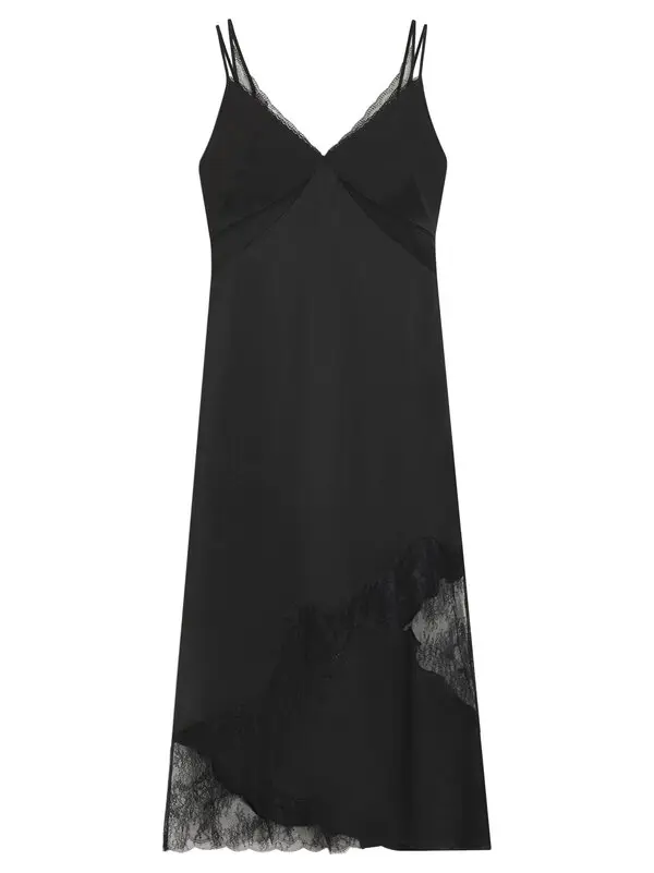 BOSS Lace-detail Slip Dress - Black