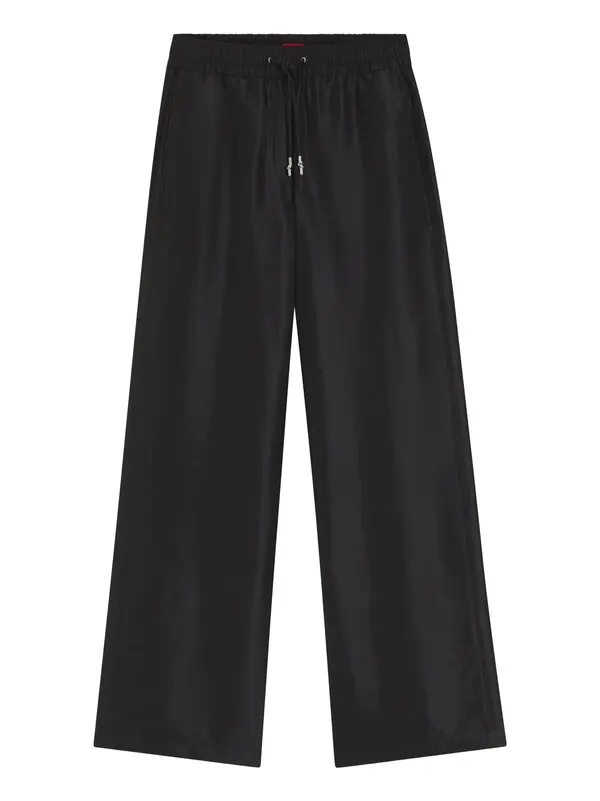 Hugo Relaxed-fit Drawcord Trousers - Black