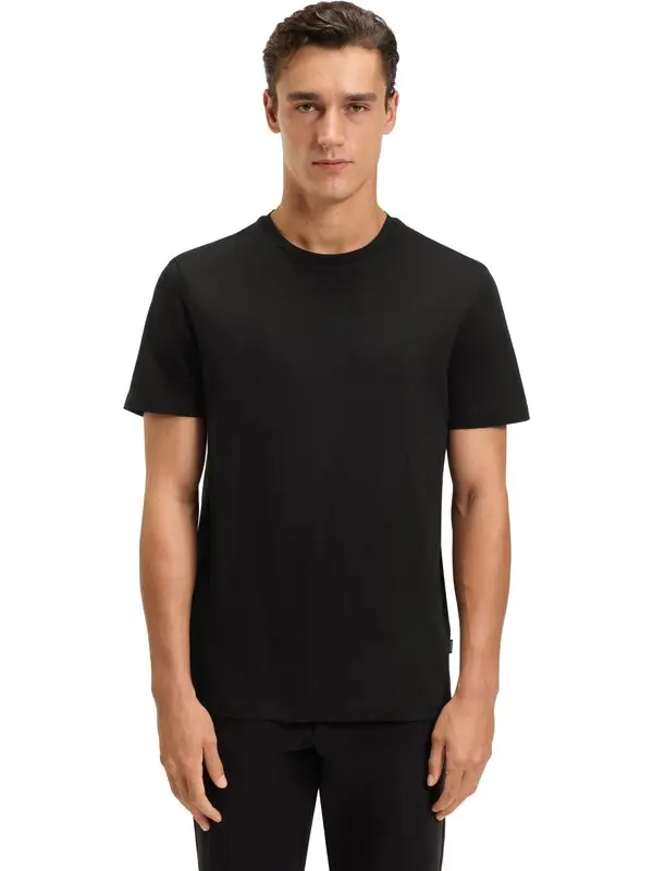 BOSS Slim-fit T-shirt In Mercerized Cotton - Black