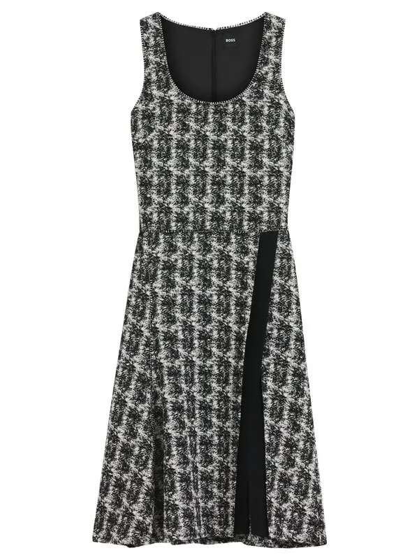 BOSS Sleeveless Tweed Dress - Patterned