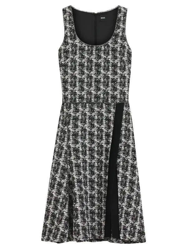 BOSS Sleeveless Tweed Dress - Patterned