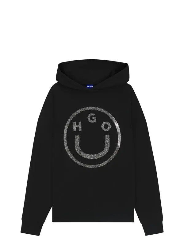 Hugo Cotton Terry Hoodie - Black