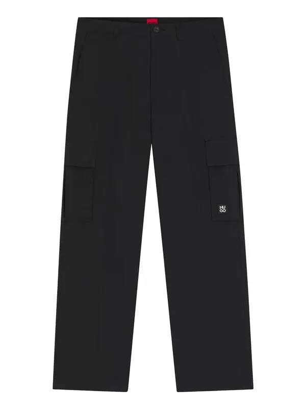 Hugo Straight-fit Cargo Trousers - Black
