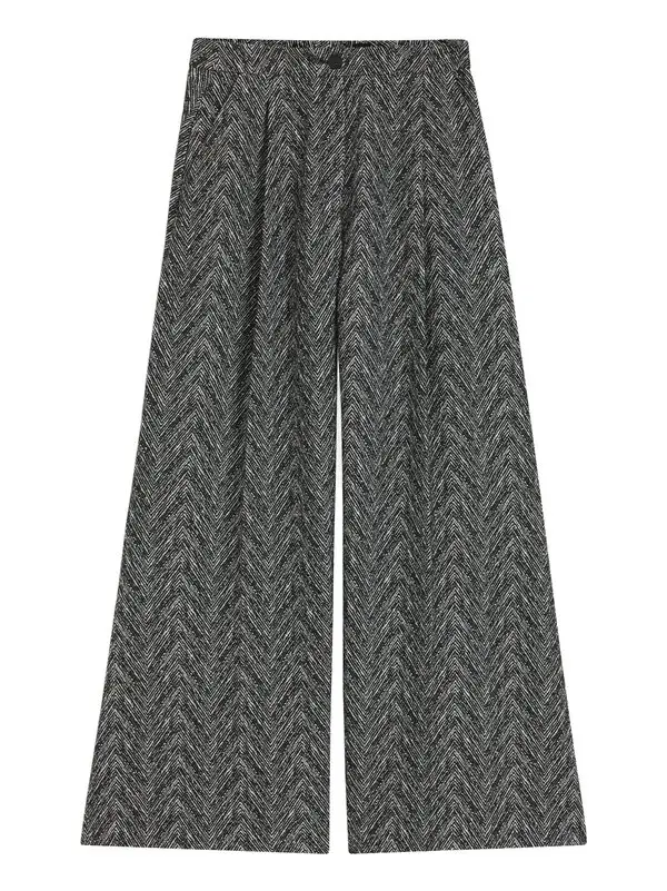 BOSS Regular-fit Herringbone Tweed Trousers - Patterned