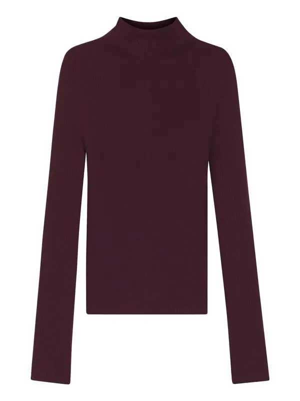 BOSS Virgin Wool Sweater - Dark Purple