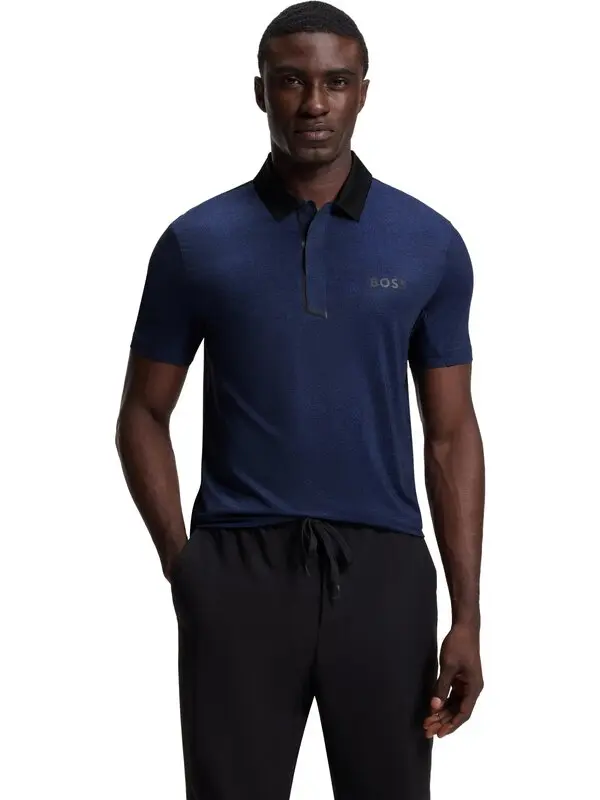 BOSS Paddy Polo Shirt In Quick-dry Stretch Jersey - Blue