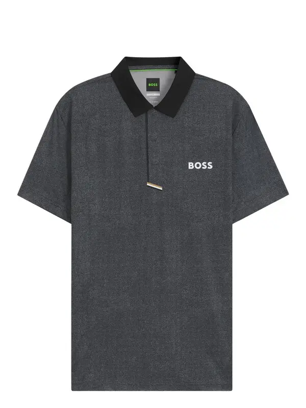BOSS Paddy Polo Shirt In Quick-dry Stretch Jersey - Dark Grey
