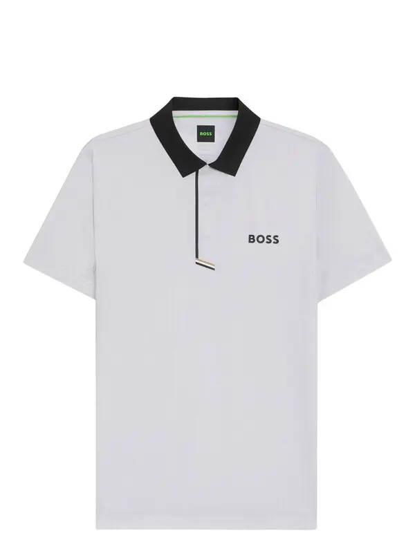 BOSS Paddy Polo Shirt In Quick-dry Stretch Jersey - White