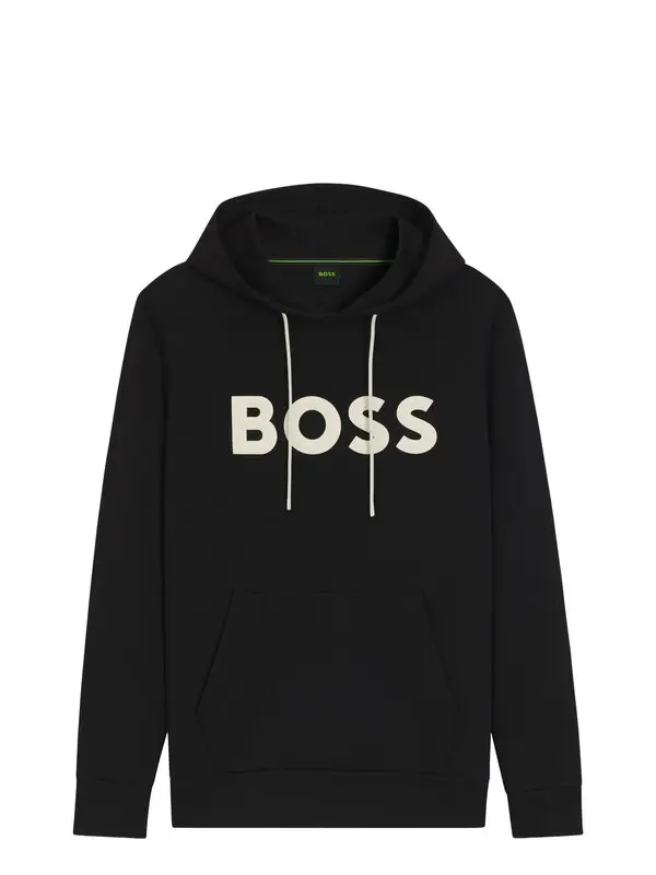 BOSS Cotton-blend Hoodie With Logo - Black