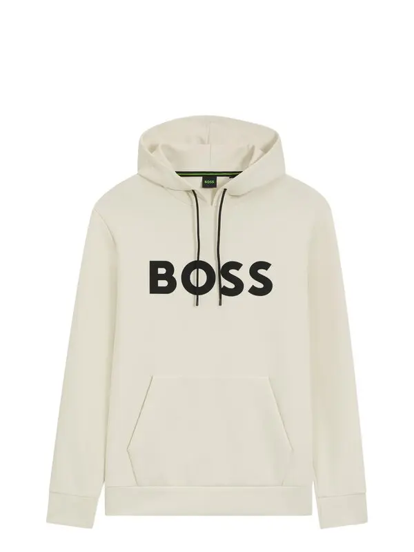 BOSS Cotton-blend Hoodie With Logo - White