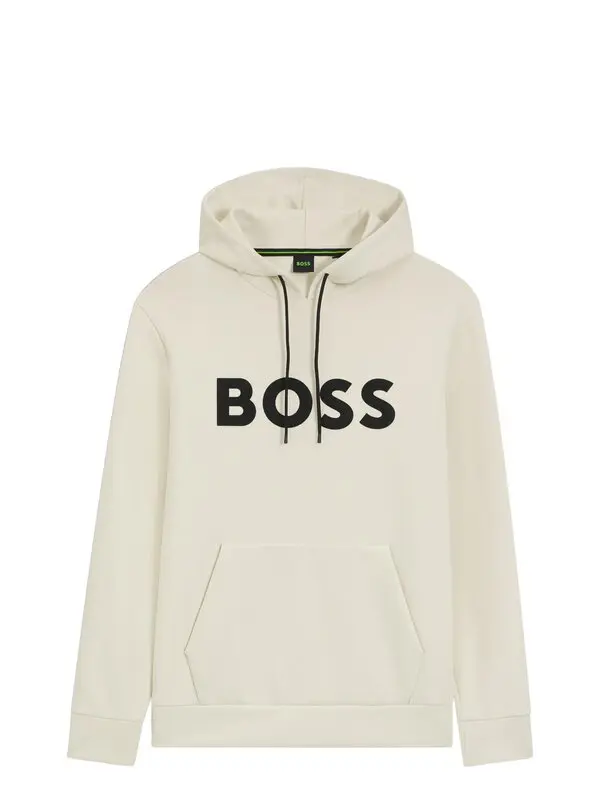 BOSS Cotton-blend Hoodie With Logo - White