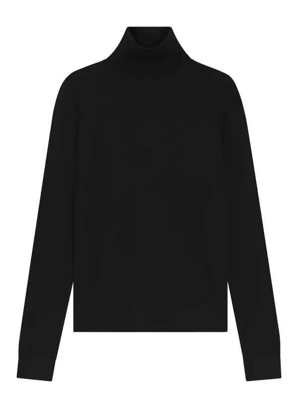 BOSS Rollneck Merino Wool Sweater - Black