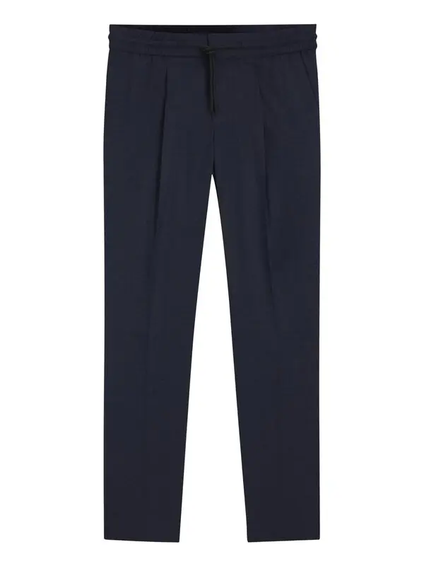 Hugo Slim-fit Pleated Trousers - Dark Blue