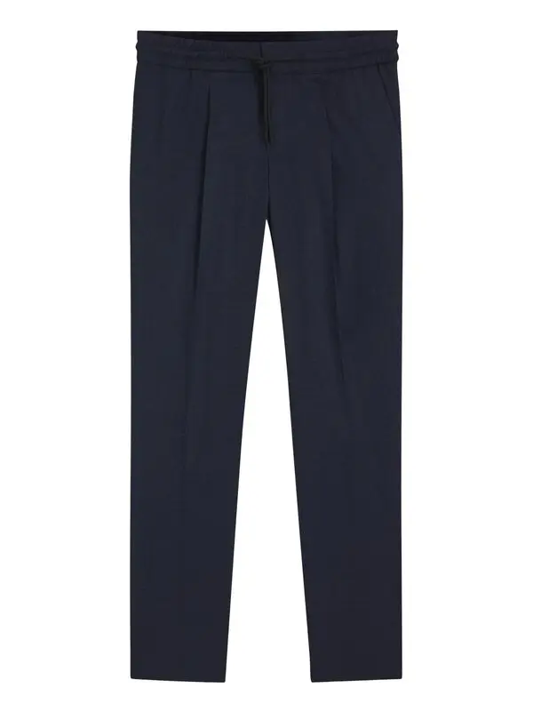 Hugo Slim-fit Pleated Trousers - Dark Blue