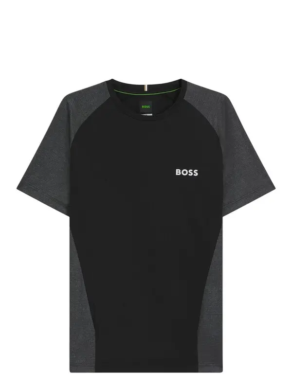 BOSS Slim-fit T-shirt With Color-blocking - Black