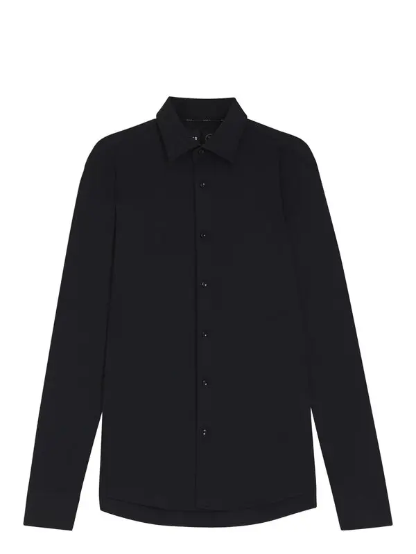 BOSS Slim-fit Shirt In Brushed Stretch Flannel - Black