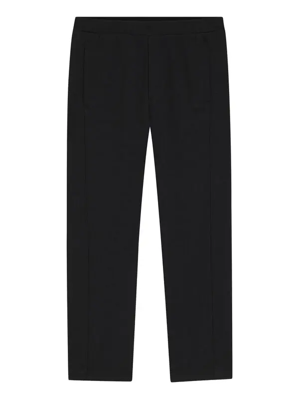 BOSS Quilted-jacquard Tracksuit Bottoms In A Regular Fit - Black