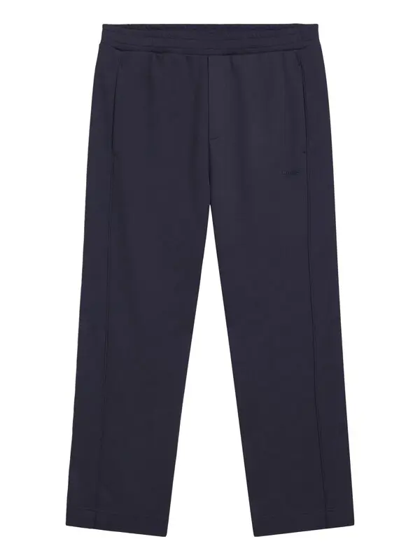 BOSS Quilted-jacquard Tracksuit Bottoms In A Regular Fit - Dark Blue